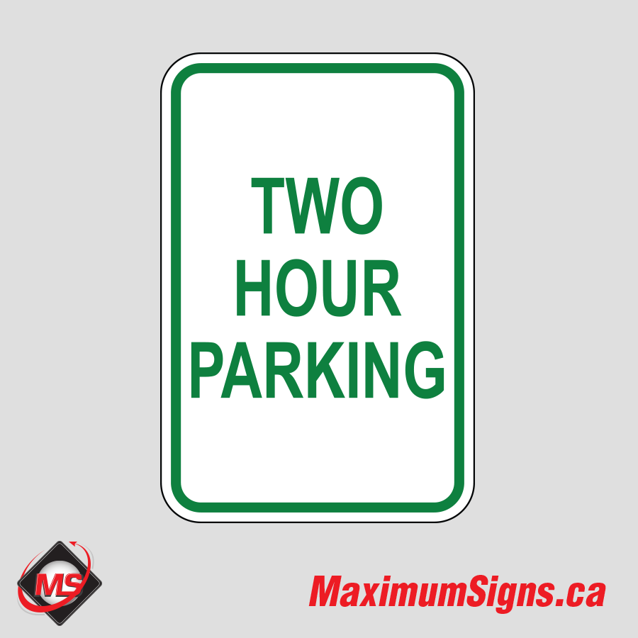 PC-16 · Two Hour Parking, Parking Control | Maximum Signs